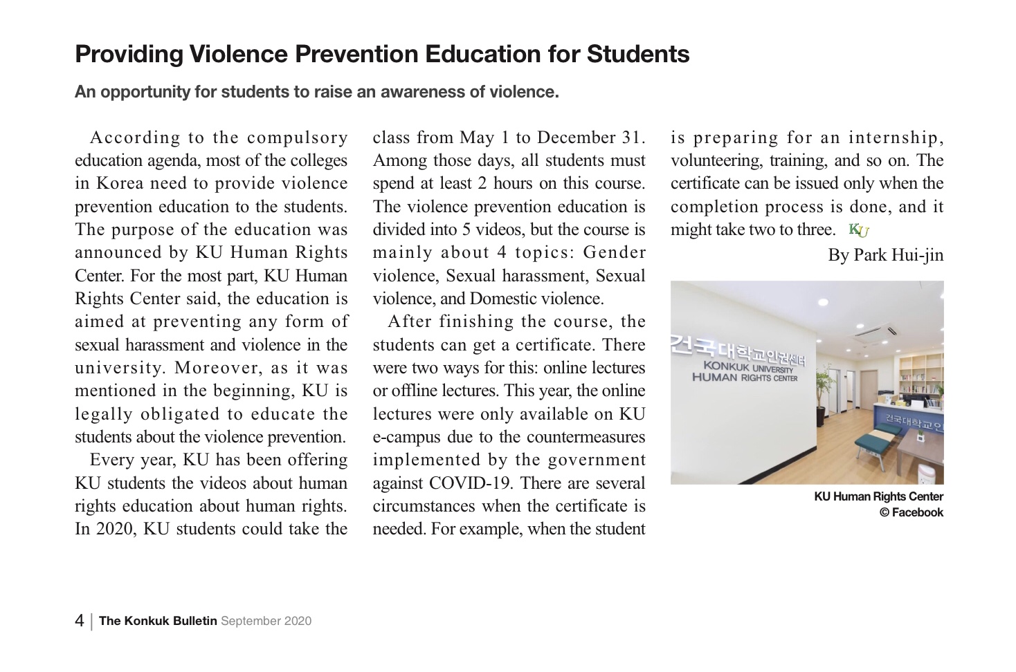Providing Violence Prevention Education for Students